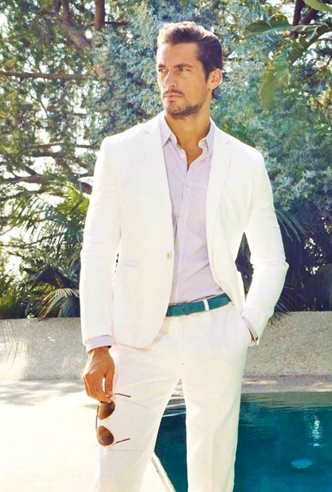Costume Homme Mariage Blanc Casse